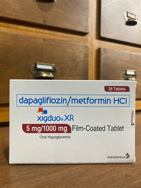 Dapagliflozinmetformin Hci Xigduo Xr 5mg1000mg Film Coated Tablet