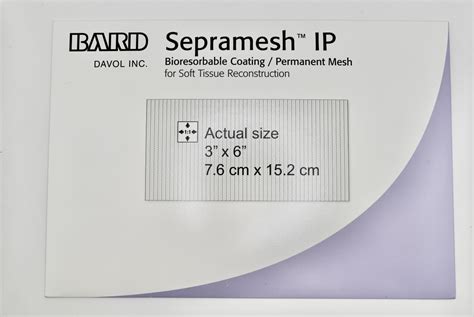 New Bard Davol Inc 5959360 Bard Sepramesh Ip Permanent Mesh 3