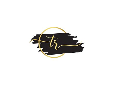 Feminine Tr Signature Logo Initial TR Fashion Letter Logo Design Vector Art At Vecteezy