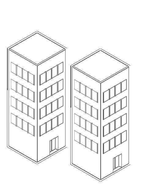Dessin Gratte ciel 65544 Bâtiments et Architecture à colorier
