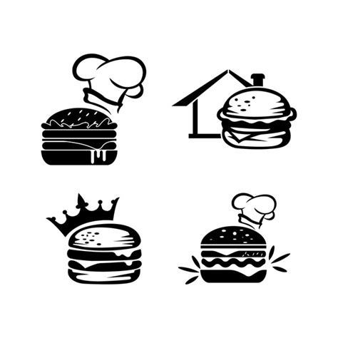 Design De Ilustração De ícone De Vetor De Logotipo De Hambúrguer