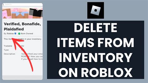 How To Delete Items From Inventory On Roblox Quick And Easy Youtube