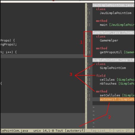 Vim et son plugin Taglist sur un système GNU Linux Ubuntu