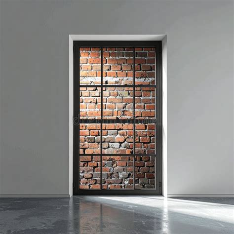 Blocked Doorway Revealing A Brick Wall Obstacle Stock Illustration