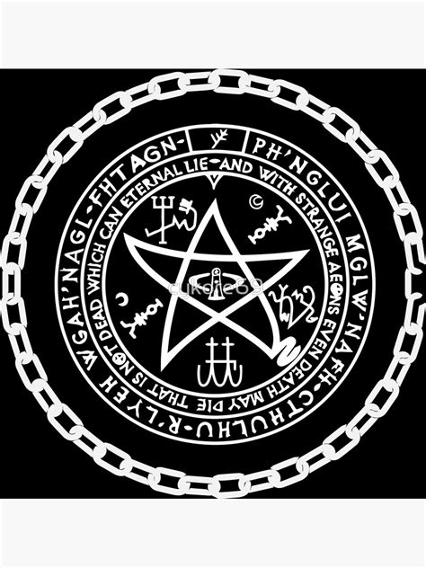 Sigil Of Cthulhu Poster By Cykore69 Redbubble