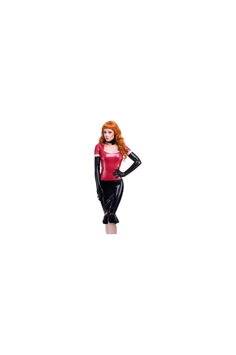Nadia Pencil Latex Rubber Skirt