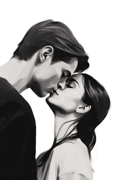 Kissing Couple Pop Art Lip Lock Premium Ai Generated Image