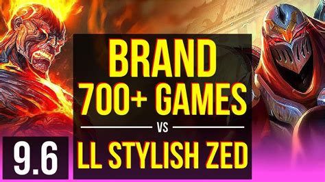 BRAND Vs LL Stylish ZED MID Games NA Master V YouTube