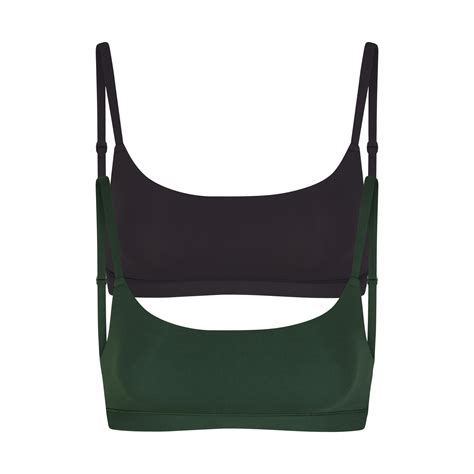 Fits Everybody Scoop Bralette 2 Pack Spruce And Onyx