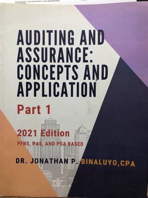 Auditing And Assurance Concepts And Application Part 1 2021 Edition By Dr Binaluyo Hobbies