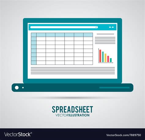 Spreadsheet Icon Design Royalty Free Vector Image