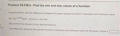Solved Problem 03018b Find The Min And Max Values Of A