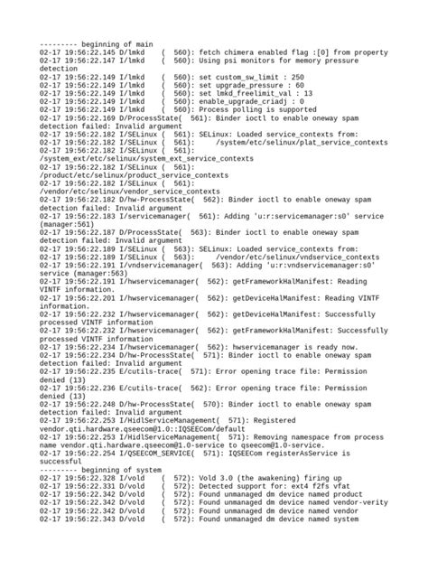 Logcat Prev Csc Log Pdf Operating System Technology Data Management