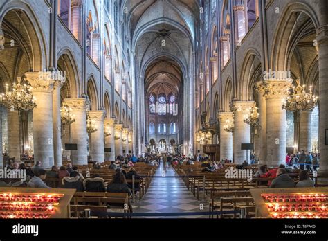 Innenraum Der Kathedrale Notre Dame Paris Frankreich Notre Dame