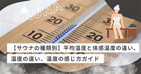【サウナの種類別】平均温度と体感温度の違い、温度の感じ方ガイド