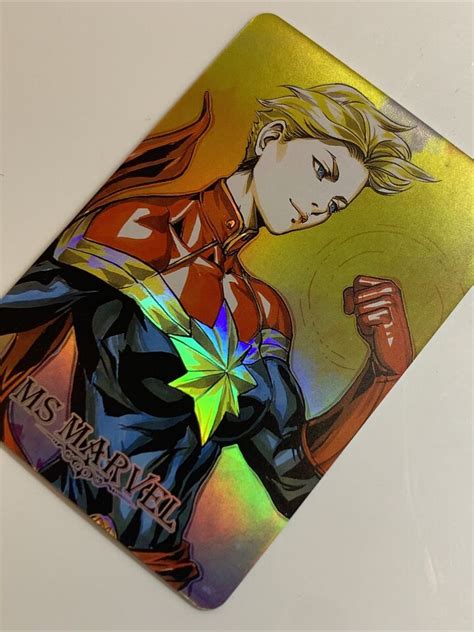 Captain Marvel Carol Danvers Goddess Anime Waifu Holo Art Card Acg
