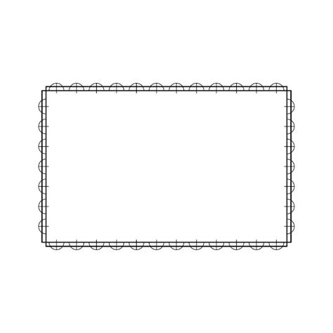 Premium Vector Abstract Black Simple Line Rectangular Frame Doodle