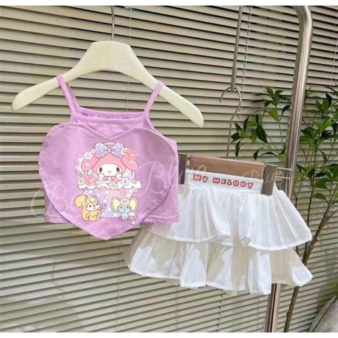 ชุดเซ็ตกระโปรงเด็กหญิง สไตล์เกาหลี น่ารักใส่สบาย รหัส Aoo มี 3 สี ชมพู เขียว ฟ้า ไซส์ S M L Xl