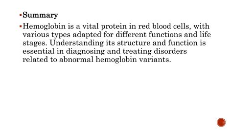 Definition And Types Of Hemoglobin Hb Pptx
