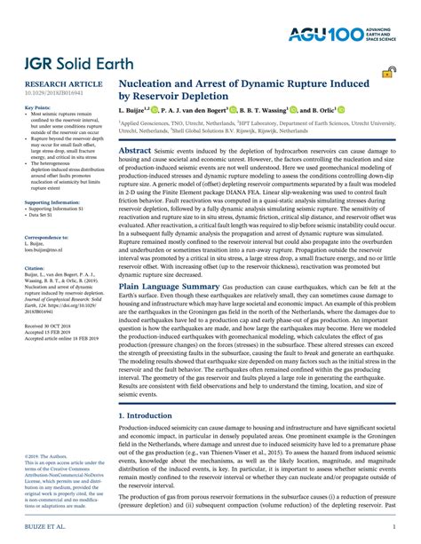 Pdf Nucleation And Arrest Of Dynamic Rupture Induced By Reservoir Depletion