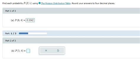 Solved Find Each Probability P X Using P The Poisson Chegg