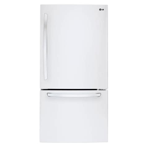 Lg Electronics 24 Cu Ft Bottom Freezer Refrigerator In Smooth White