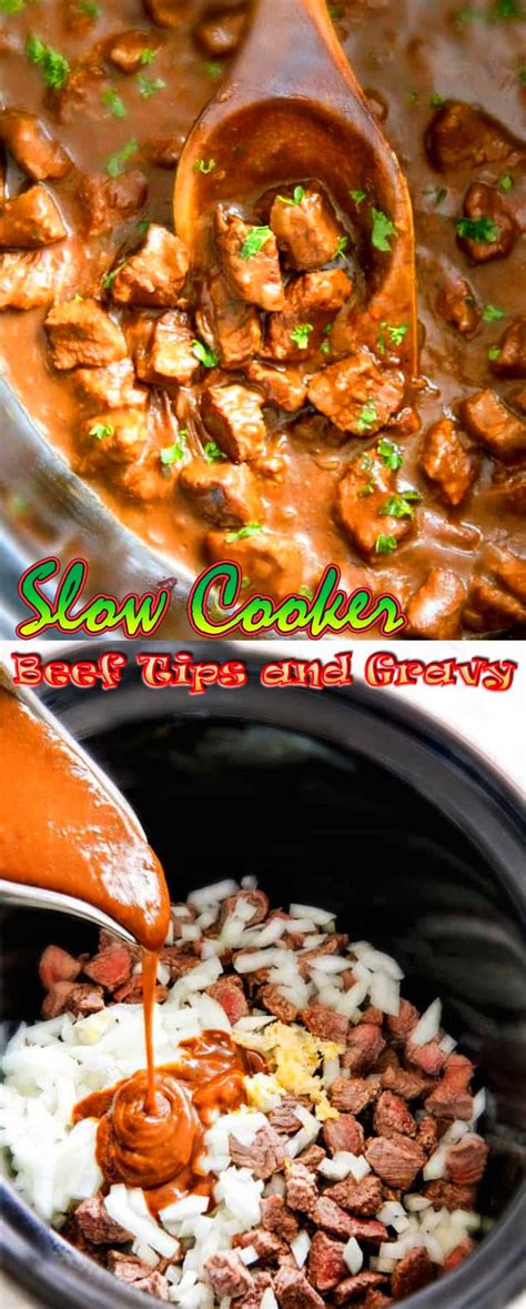 Slow Cooker Beef Tips And Gravy Recipe