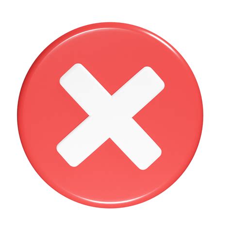 Reject Icon D Render PNG