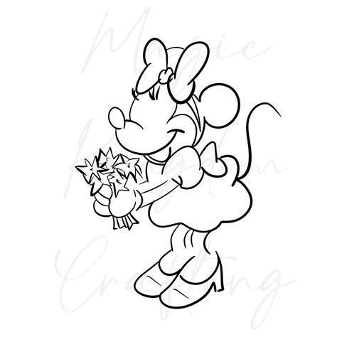 Minnie Line Art Line Art Minnie Line Design Mouse Design Png Etsy