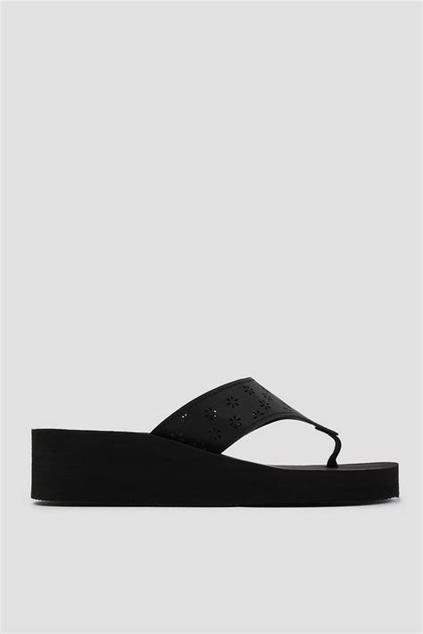 Laser Cut Wedge Flip Flops Ardene