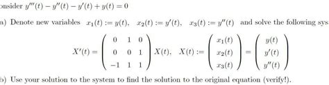 [answered] onsider y t y t y t y t 0 a denote new variables x t y t x2
