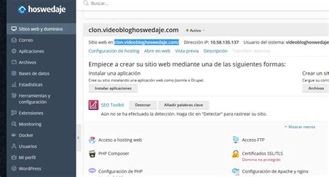 Datos De Conexión A La Base De Datos Hoswedaje