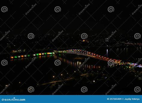 Atal Bridge Is A Pedestrian Truss Bridge At Sabarmati Riverfront Stock