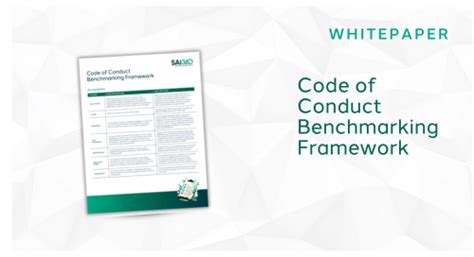 Code Of Conduct Benchmarking Framework SAI