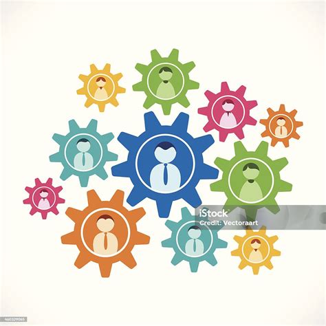 Business Man Connection Diagram For Work Stock Illustration Download