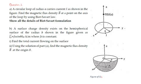 Solved Question A A Circular Loop Of Radius A Carries Chegg