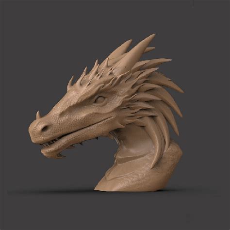 Dragon Bust 3d Model Turbosquid 2131306