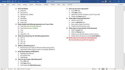 Microsoft Word Computer Notes Teachmint