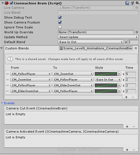 Cinemachine Brain Wont Connect With Virtual Cameras Unity Engine