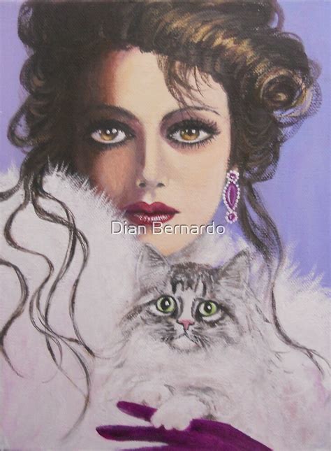 Lady With A Cat By Dian Bernardo Redbubble
