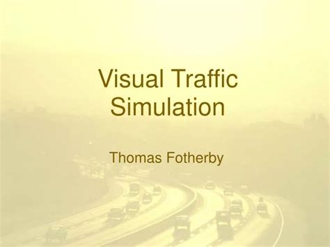 ppt visual traffic simulation powerpoint presentation free download
