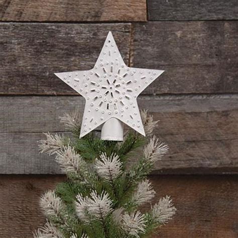 5 White Star Tree Topper Santas Holiday Christmas World