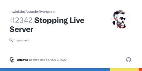 Stopping Live Server · Issue 2342 · Ritwickdeyvscode Live Server · Github