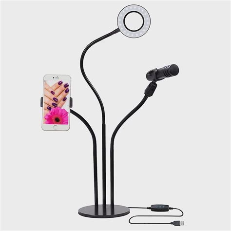 Ring Light Profissional Mesa 3x1 Suporte Celular E Microfone Em Promoção Na Americanas