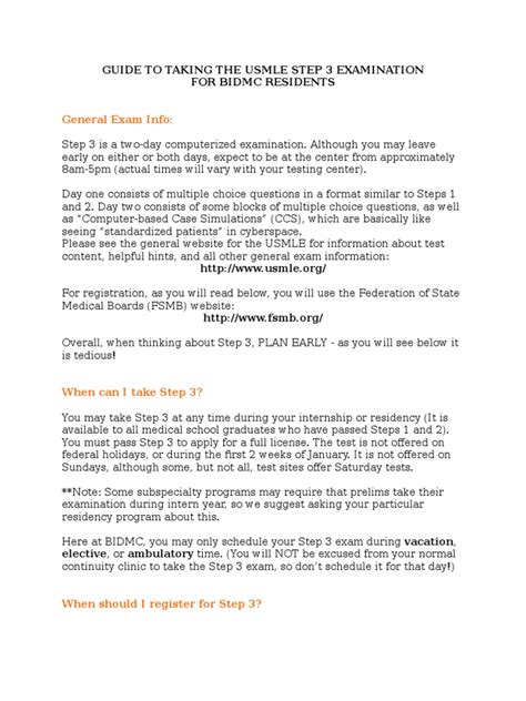 Usmle Step 3 Exam Guide Doc United States Medical Licensing Examination Test Assessment