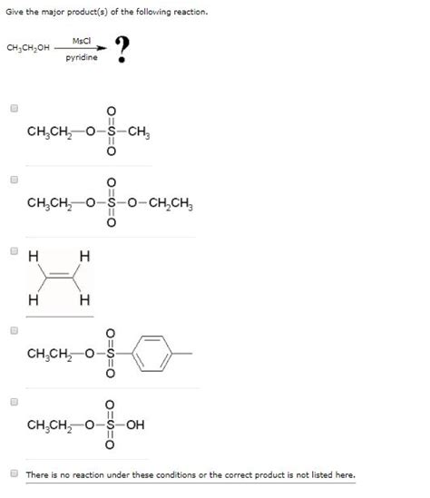 Solved Give The Major Product S Of The Following Reaction