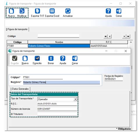 Configuración de complemento carta porte en CONTPAQi Factura electrónica