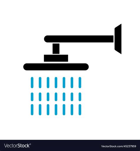 Bathroom Shower Icon Or Plumbing Facilities Vector Image