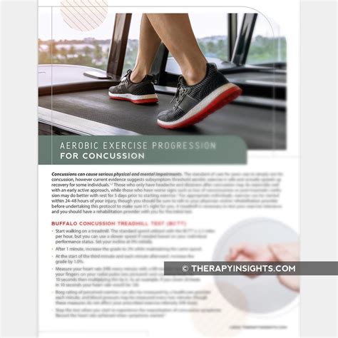 Aerobic Exercise Progression For Concussion Adult And Pediatric