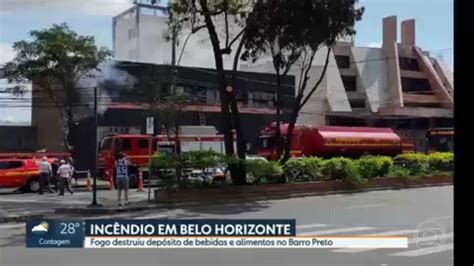 Vídeo Fogo Destrói Depósito De Bebidas Em Bh Mg1 G1